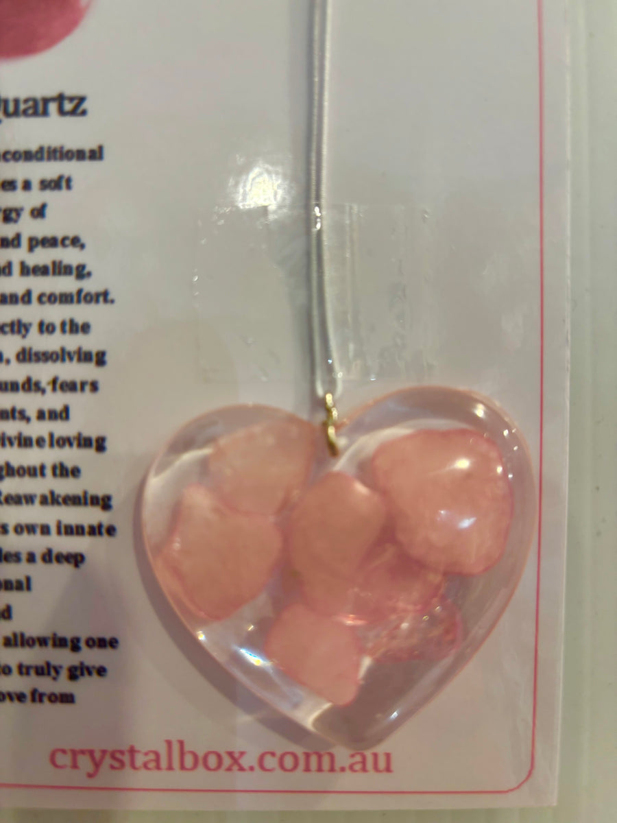 Rose Quartz Heart Orgone Pod – Crystal Box Brisbane