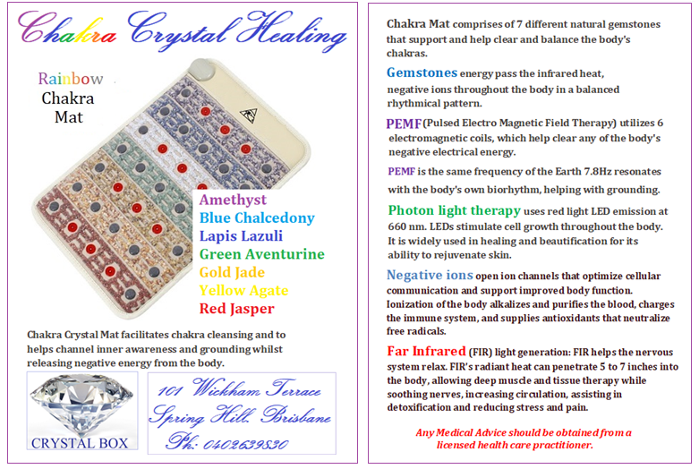 Chakra Energy Healings on Crystal Mat 30 mins – Crystal Box