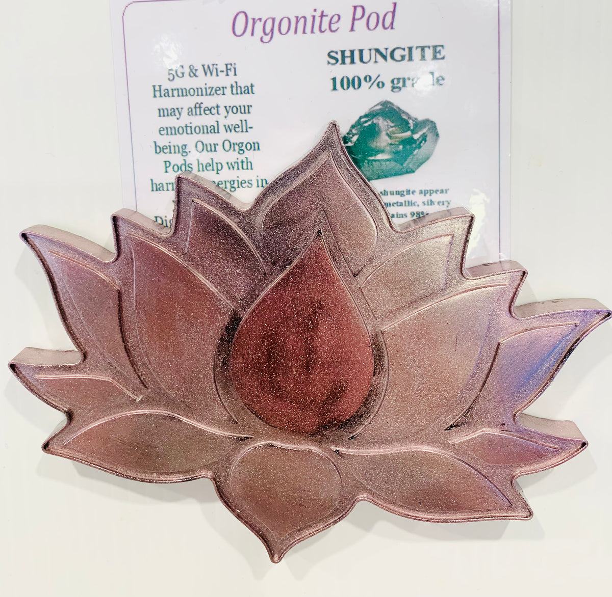 Shungite Lotus Orgonite – Crystal Box Brisbane